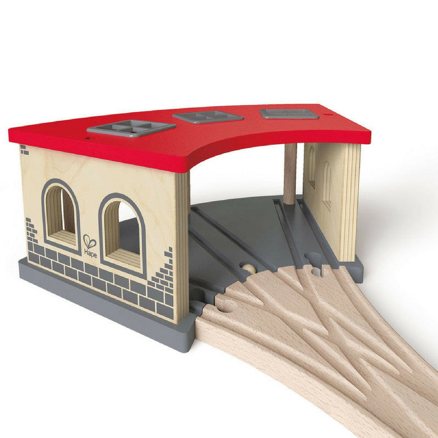 Hape Railway Big Engine Shed Wooden Train Set | KidzInc Australia