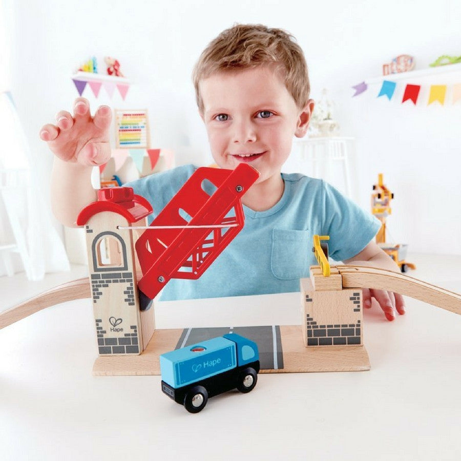 Hape Railway Lifting Bridge Train Set | KidzInc Australia |Online Toys