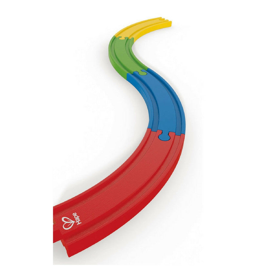 Hape Railway Rainbow Train Track Pack