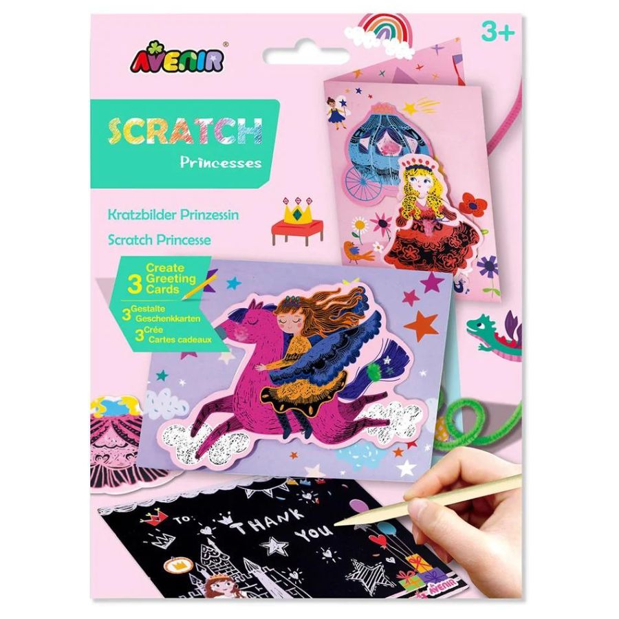 Avenir Scratch Greeting Card Princess | Scratch Art for Kids | KidzInc