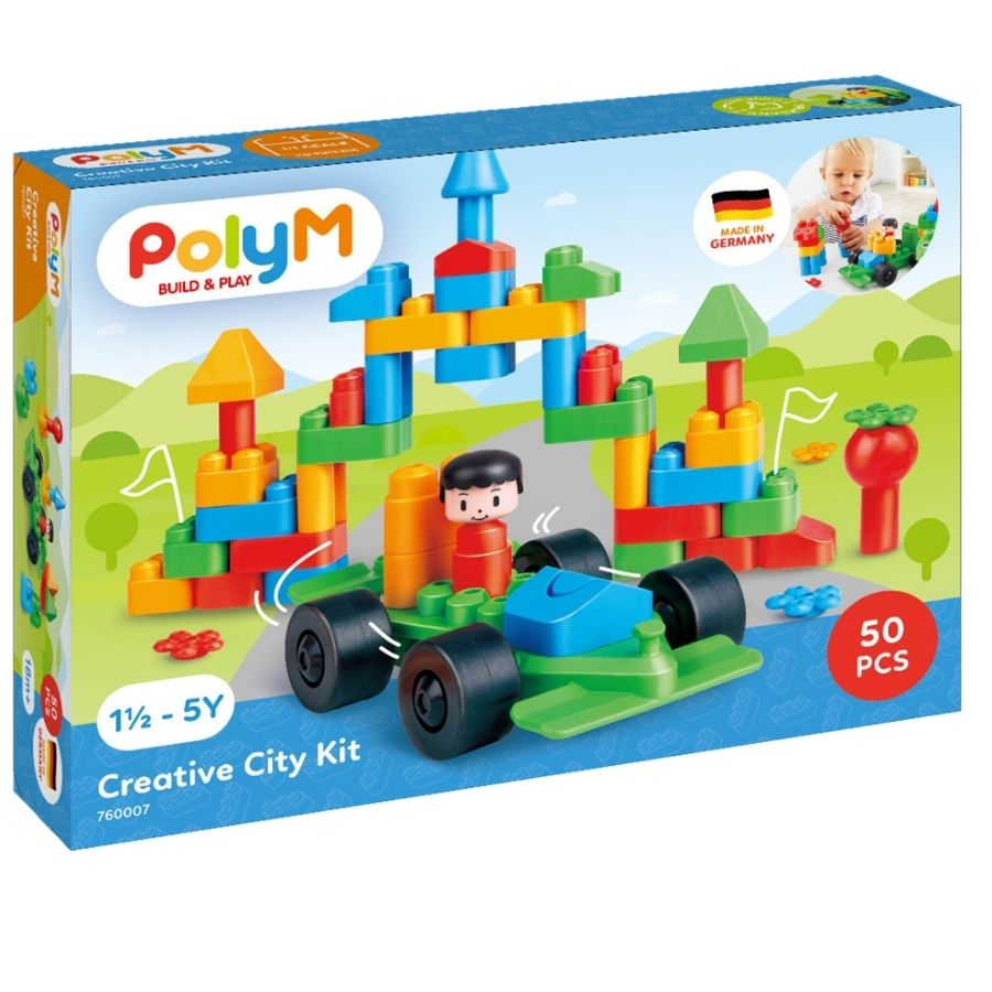 PolyM Creative City Building Blocks|KidzInc Australia Educational Toys