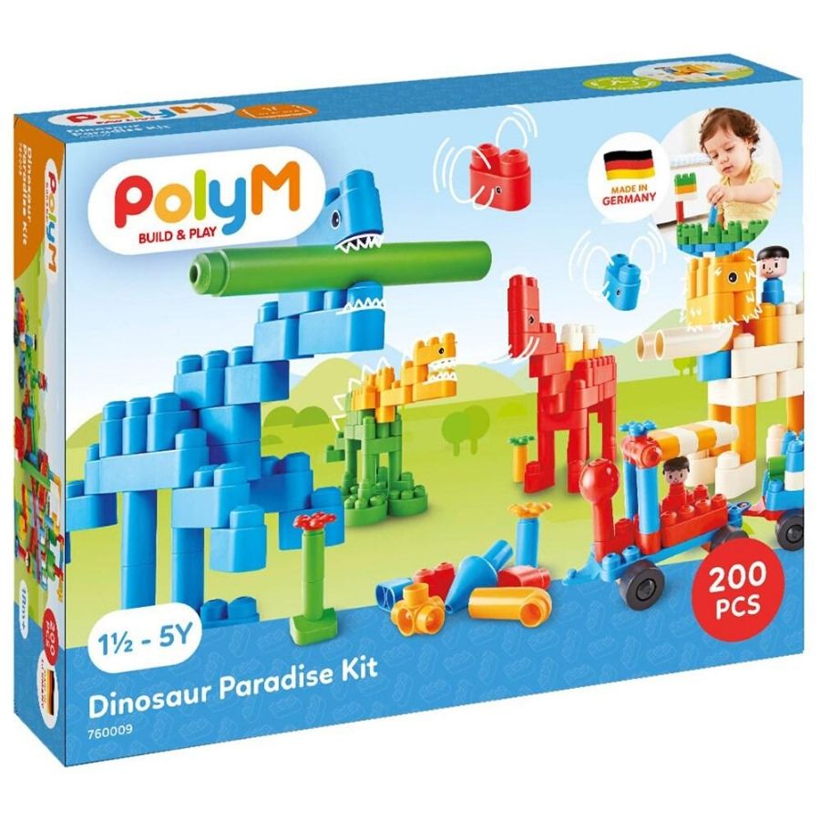 PolyM Dinosaur Paradise Kit Construction Toy Toddlers Preschoolers
