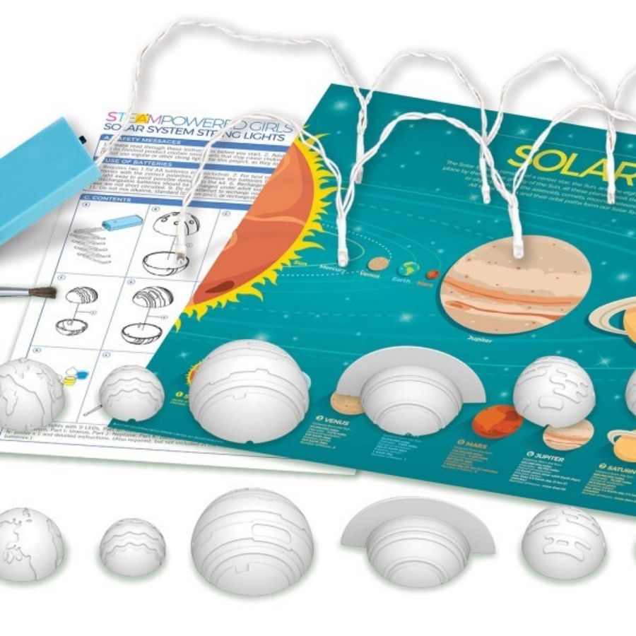 4M STEAM Powered Girls Solar System String Lights | KidzInc Australia
