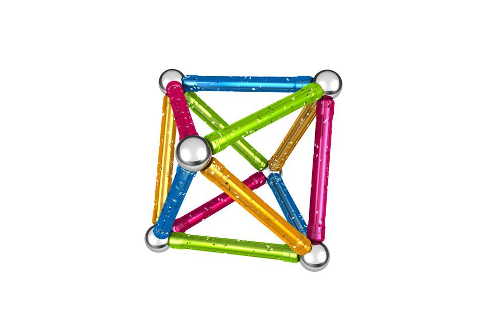 GeoMag Glitter 30 | Magnetic Construction Set | KidzInc
