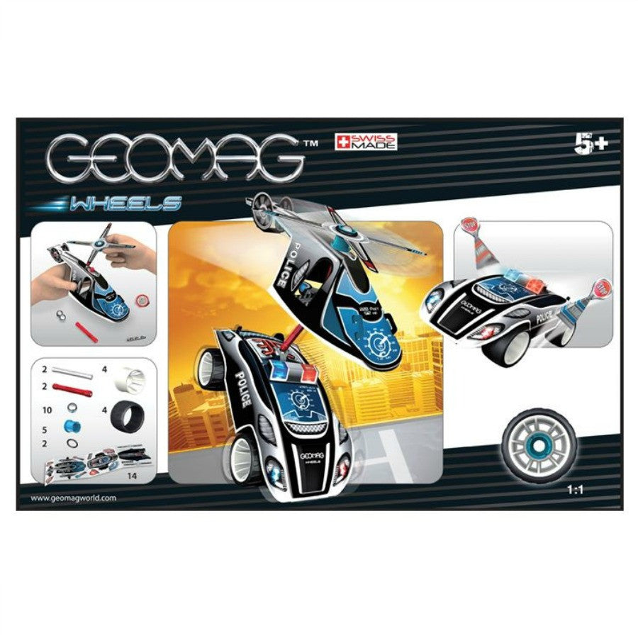 GeoMag Wheels Fast Chase 43 Pieces | Magnetic Construction Set ...