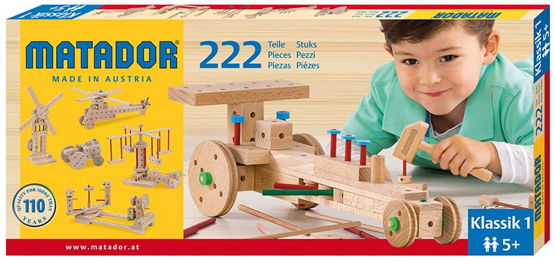 Matador - Classic 1 | Wooden Construction Building Blocks | KidzInc ...